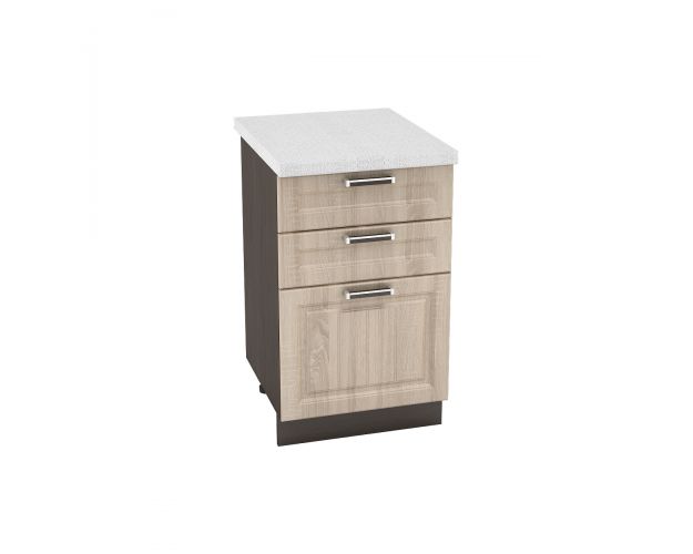 Шкаф нижний Прага ШН3Я 500 Венге Дуб сонома купить 💳 в Новосибирске недорого